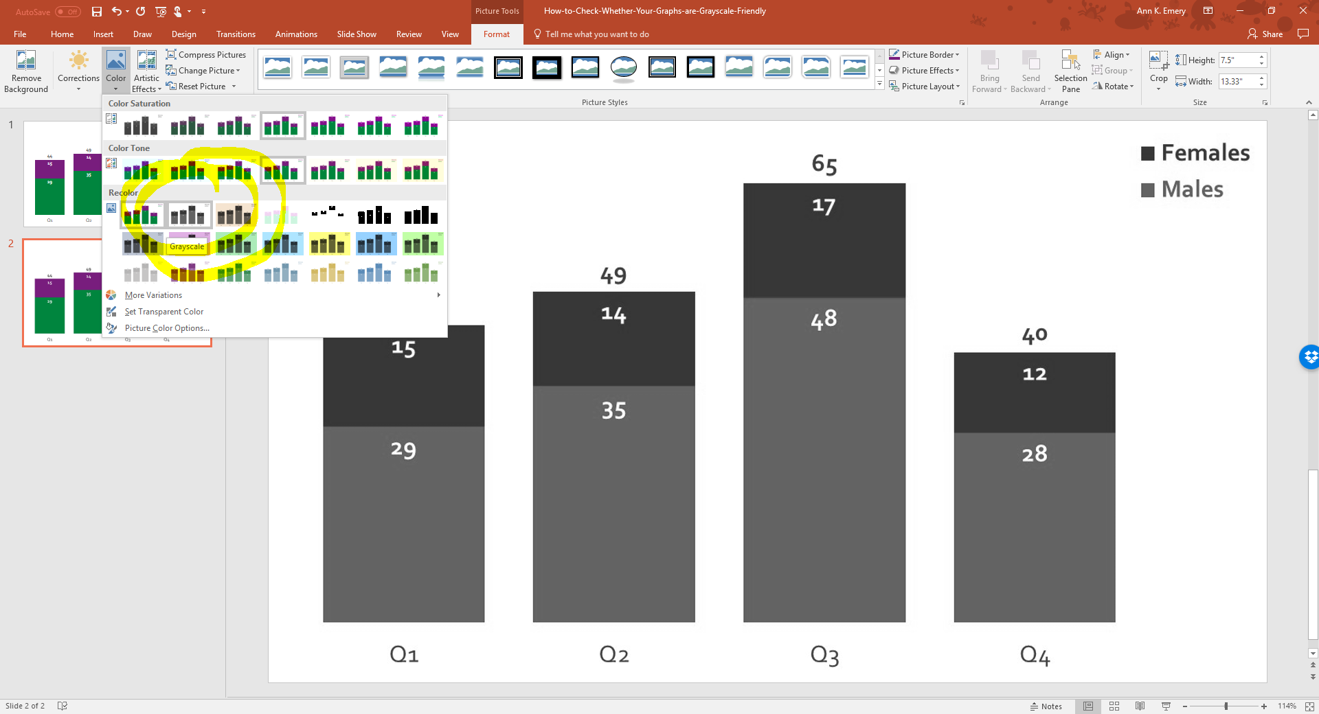 How to Check Whether Your Graphs are Grayscale-Friendly | Depict Data ...