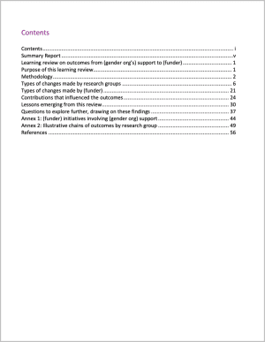 From Formulaic to Meaningful: Constructing a Useful "Table of Contents ...