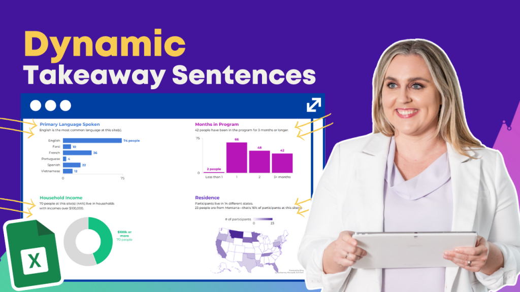 How to Write Dynamic Takeaway Sentences inside Interactive Excel Dashboards | Depict Data Studio