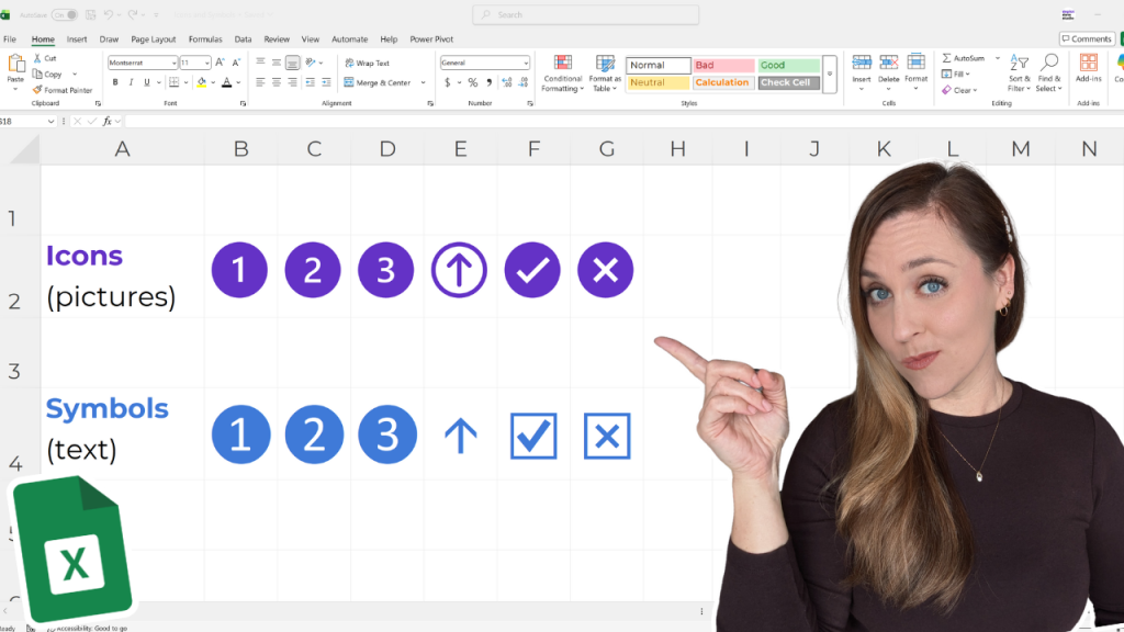 Icons & Symbols in Excel | Depict Data Studio