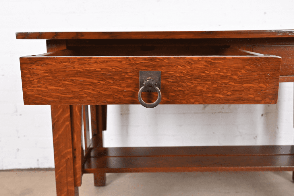 Antique Stickley Brothers Mission Oak Arts & Crafts Desk or Library ...