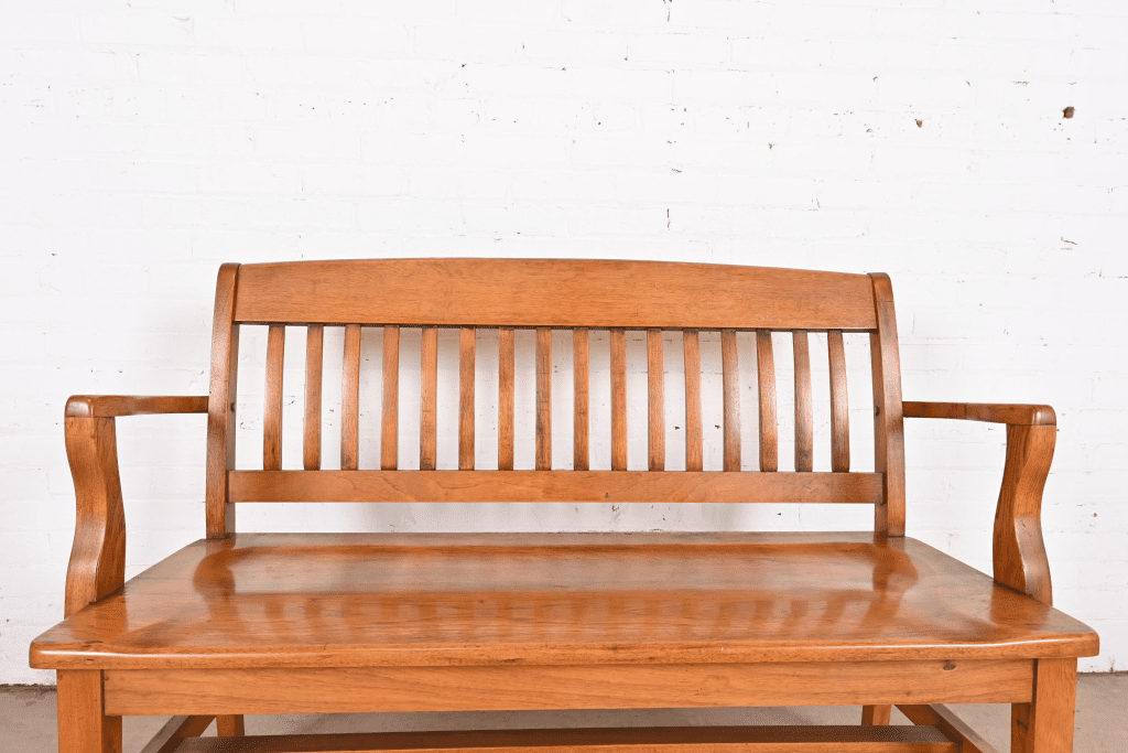 Vintage Arts & Crafts Solid Oak Lawyer's Bench, Circa 1940s | LIBERTY ...