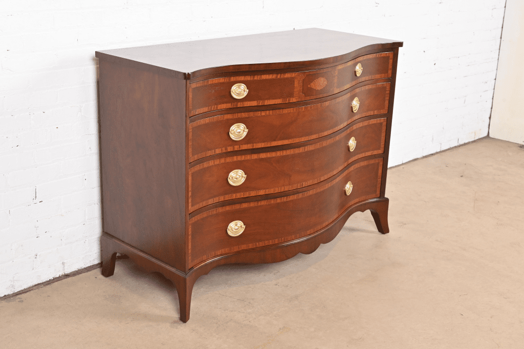 Fancher Furniture Georgian Mahogany Serpentine Front Chest of Drawers ...