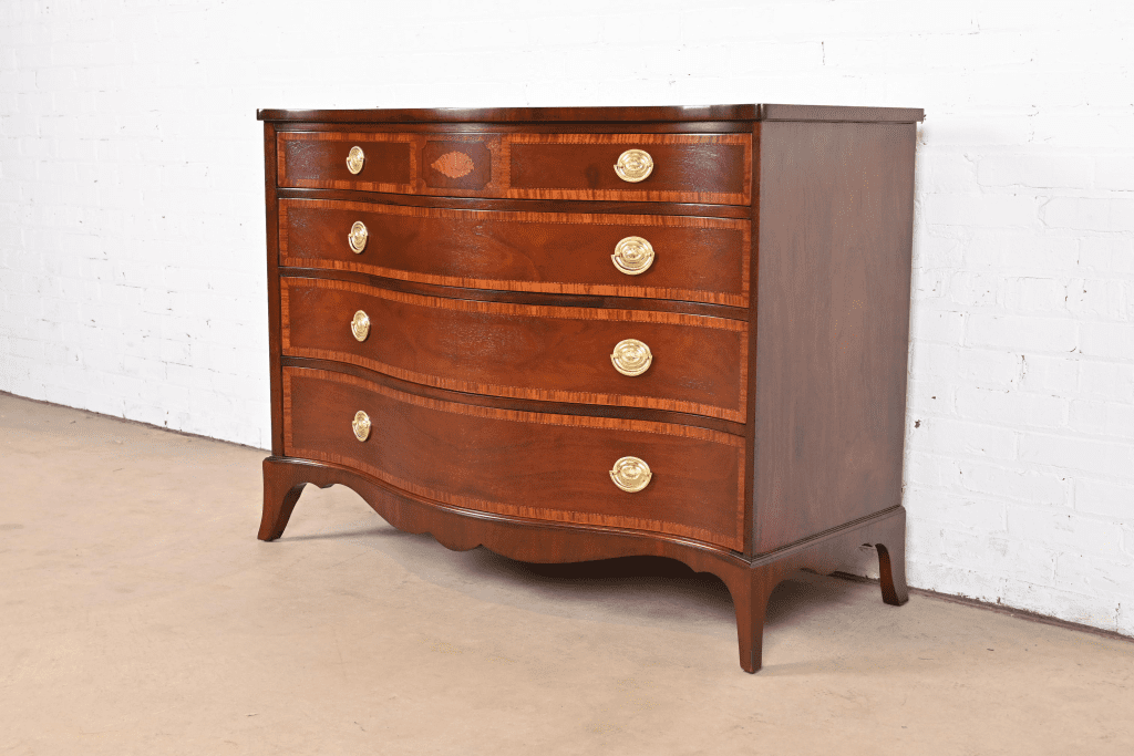 Fancher Furniture Georgian Mahogany Serpentine Front Chest of Drawers ...