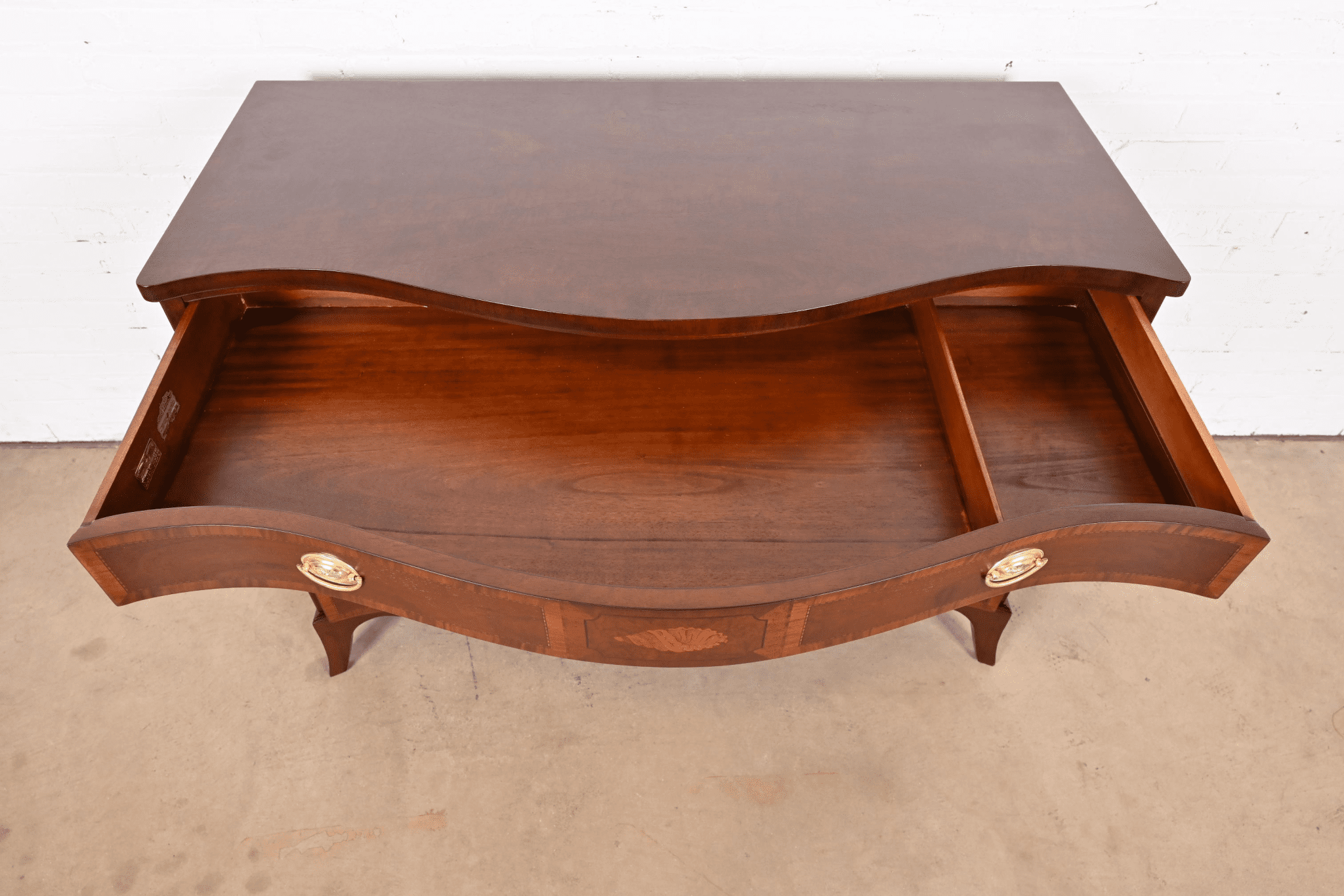 Fancher Furniture Georgian Mahogany Serpentine Front Chest of Drawers ...