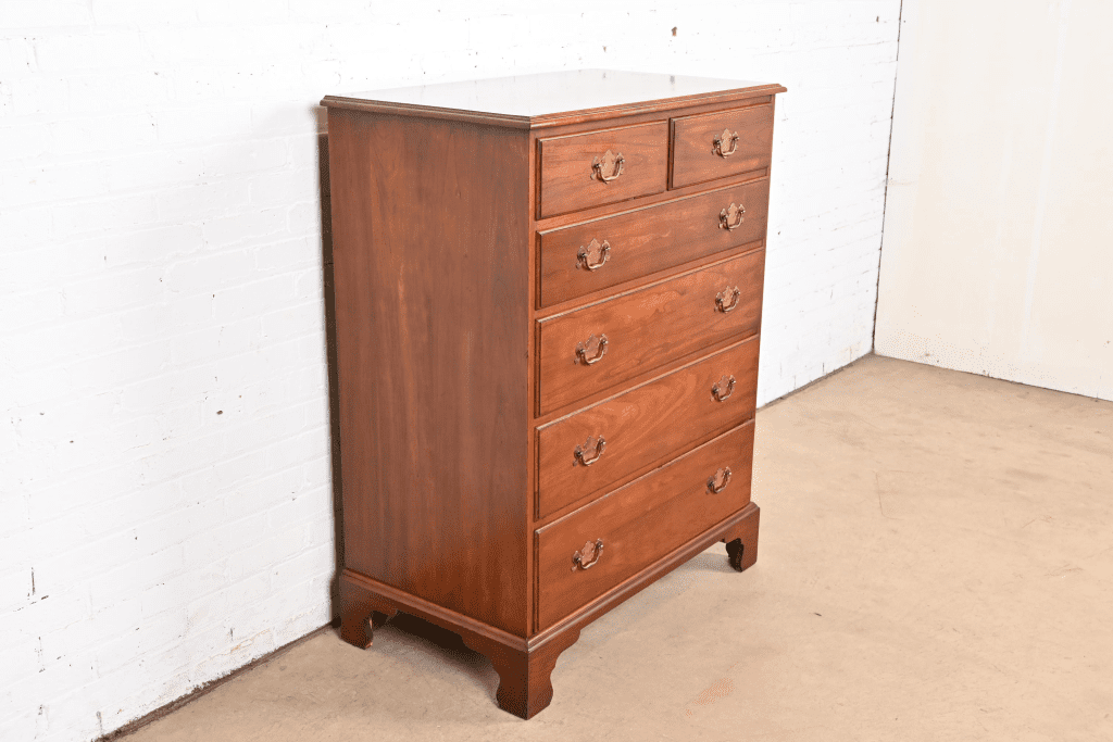 Henkel Harris American Colonial Solid Cherry Wood Highboy Dresser ...