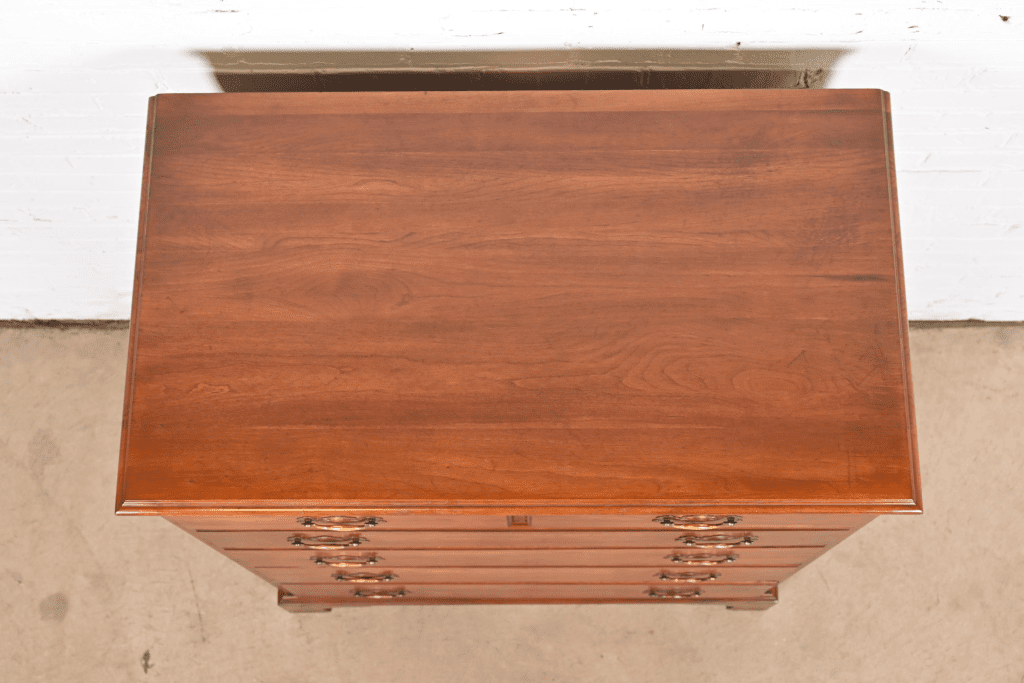 Henkel Harris American Colonial Solid Cherry Wood Highboy Dresser ...