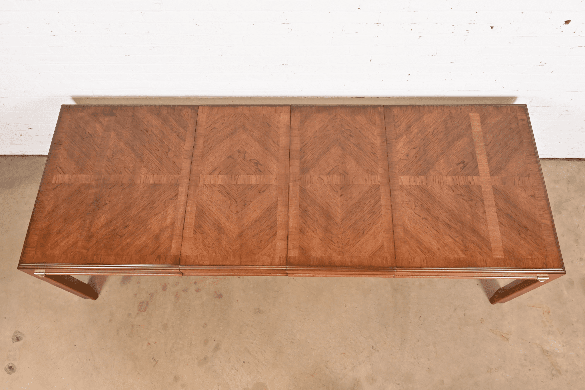 Drexel Heritage Mid-Century Hollywood Regency Walnut Extension Dining ...