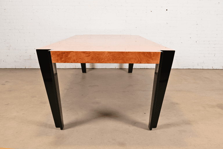Leon Rosen for Pace Collection Modern Art Deco Burl Wood and Black ...