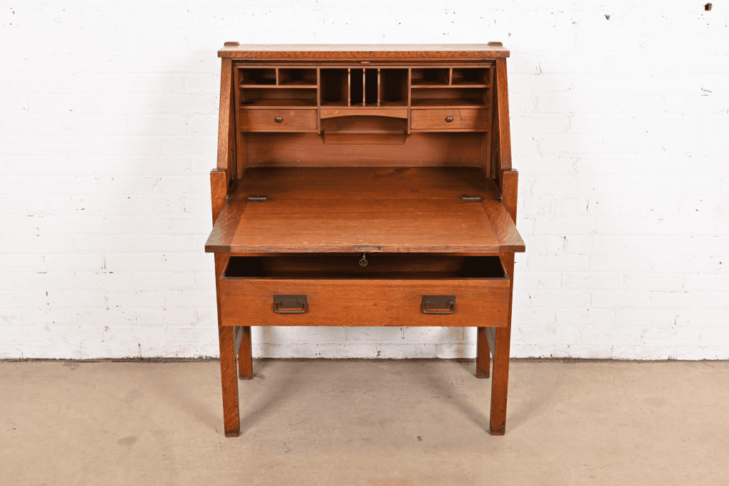 Stickley Brothers Antique Mission Oak Arts & Crafts Drop Front ...