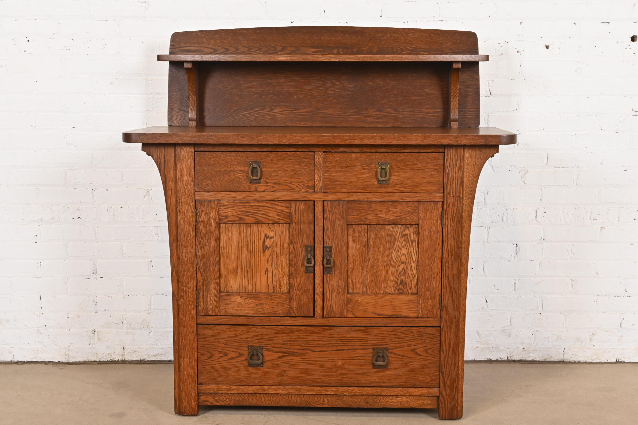 Limbert Antique Mission Oak Arts & Crafts Sideboard Buffet or Bar ...