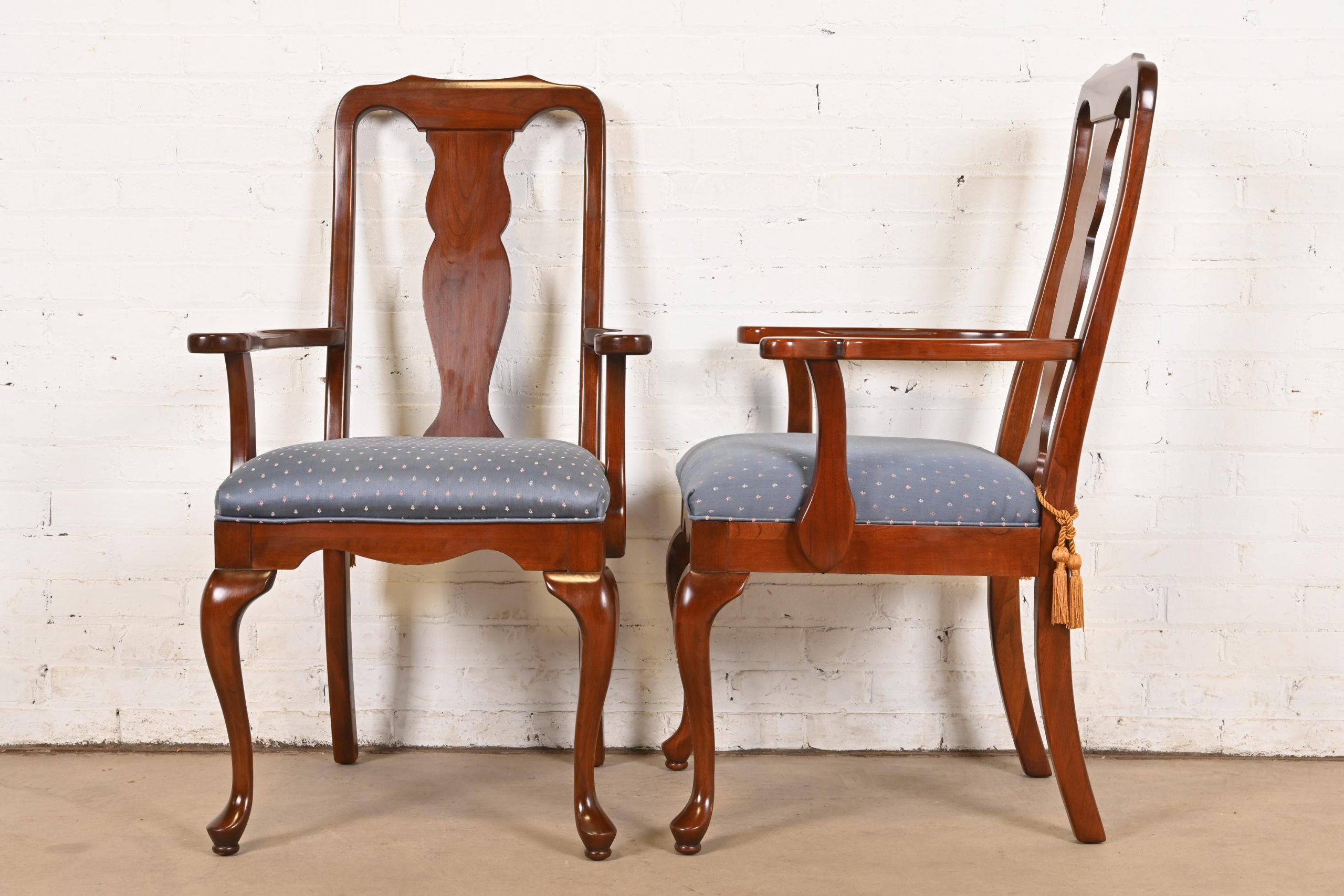 Harden Furniture Queen Anne Solid Cherry Wood Dining Chairs, Set of Six ...