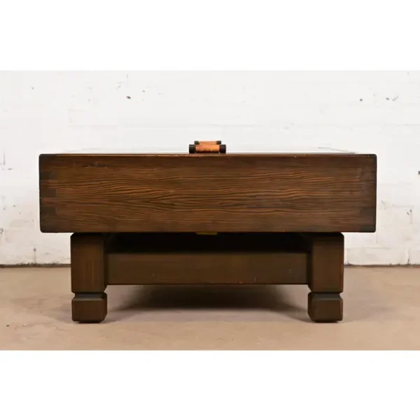 Klaus Rausch Mid-Century Brutalist Geometric Storage Coffee Table ...