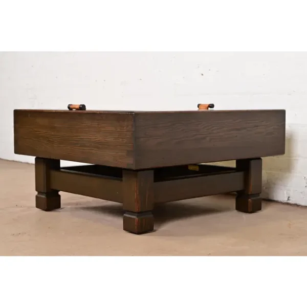 Klaus Rausch Mid-Century Brutalist Geometric Storage Coffee Table ...