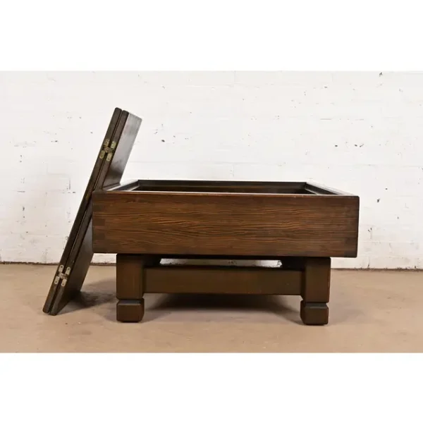 Klaus Rausch Mid-Century Brutalist Geometric Storage Coffee Table ...