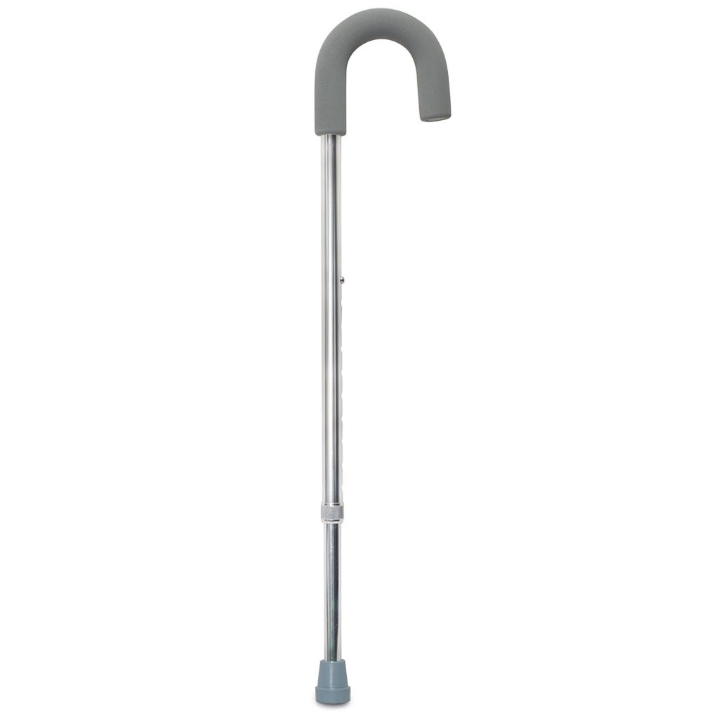 McKesson Round Handle Cane, Aluminum, Height Adjustable, Foam Grip ...