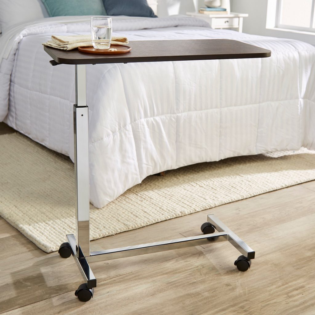 McKesson Overbed Table, Non-Tilt, Spring-Assisted Lift, 28-1/4" to 43-1 ...