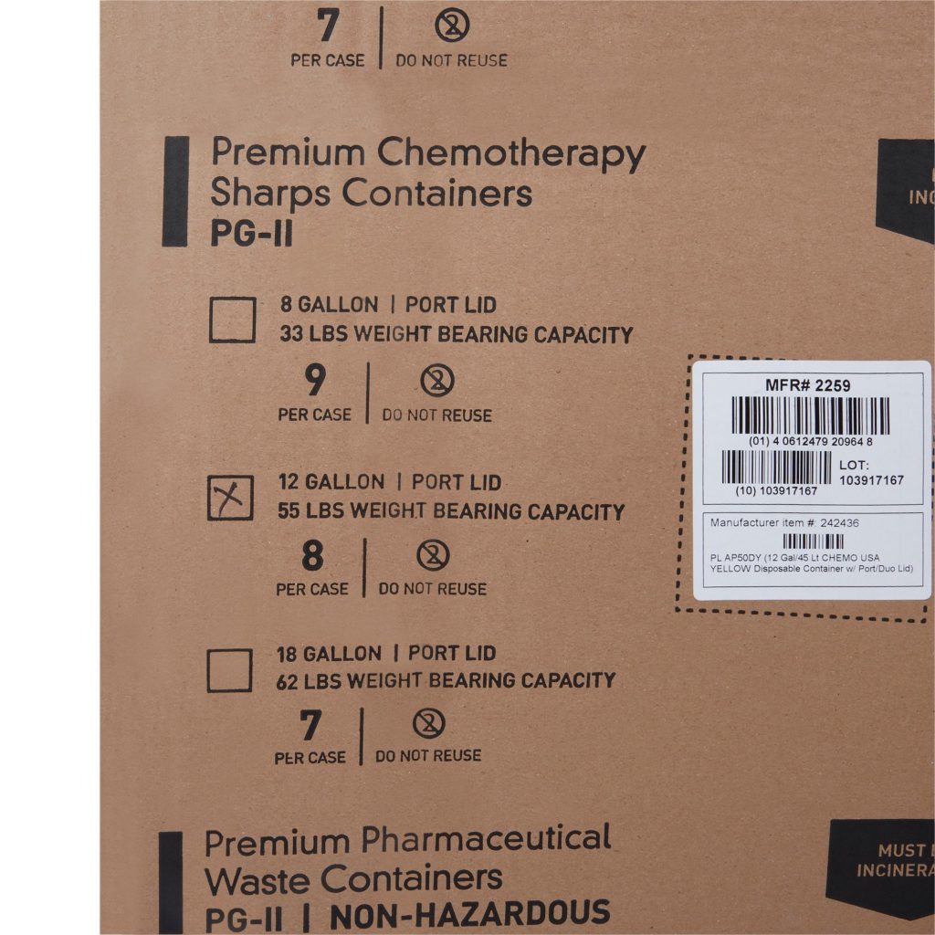 McKesson Prevent® Chemotherapy Sharps Container | Williams Bros Pharmacy